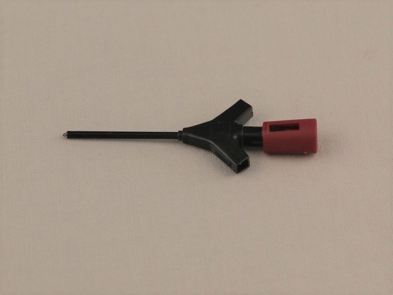 SKS Hirschmann Miniatur-Klemmprüfspitze MICRO-KLEPS rot 0,64mm - 973-397-101 - MICRO-KLEPS rt ...